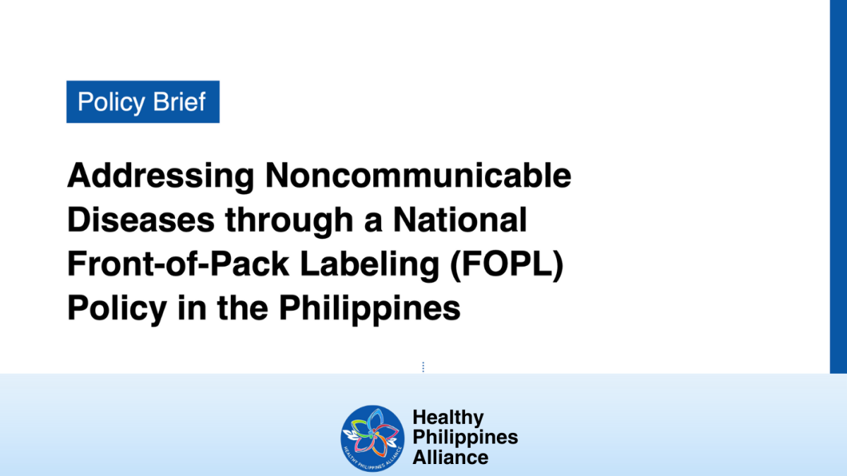 Policy Brief - Addressing Noncommunicable Diseases through a National ...